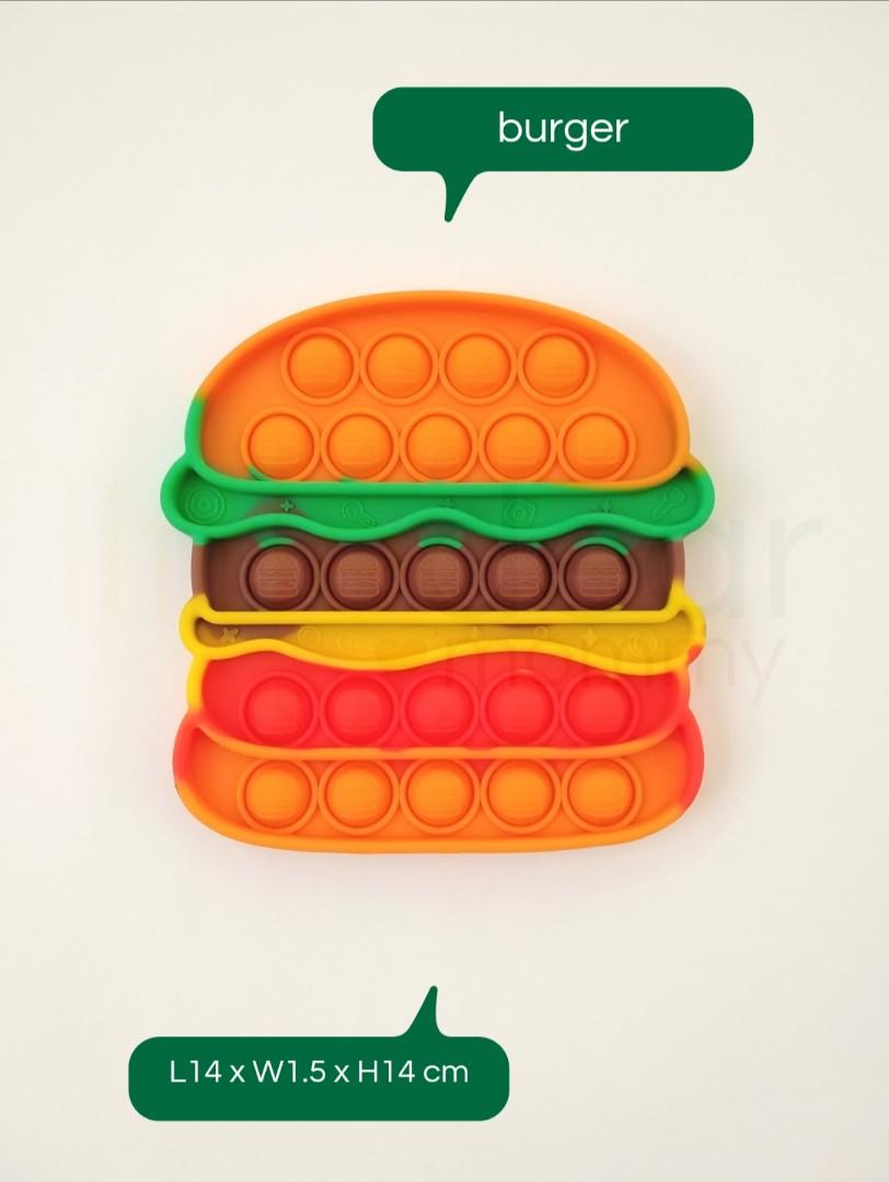 Pop It Fidget Toy Burger, Hobbies & Toys, Toys & Games on Carousell