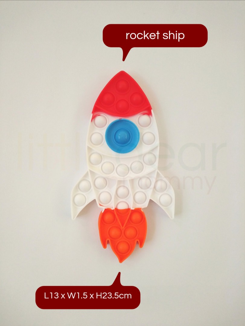 Pop It Fidget Toy Rocket Ship, Hobbies & Toys, Toys & Games on Carousell