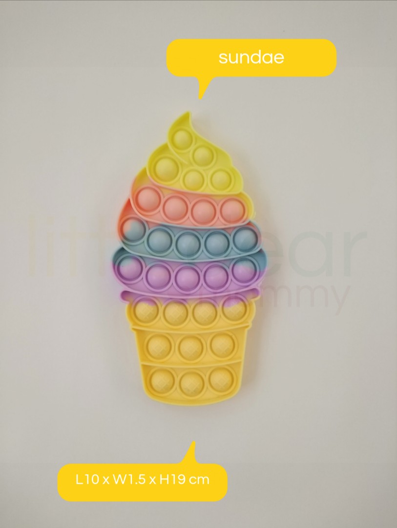 Pop It Fidget Toy Sundae Popsicle Milktea, Hobbies & Toys, Toys & Games ...