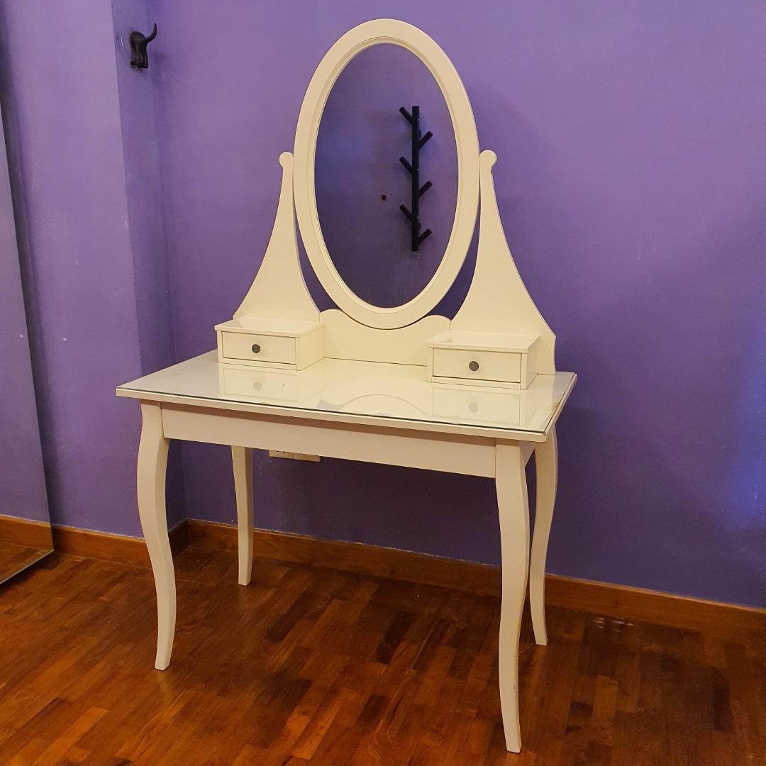 Preloved Dressing Table (IKEA HEMNES Brand New at $499), Furniture ...