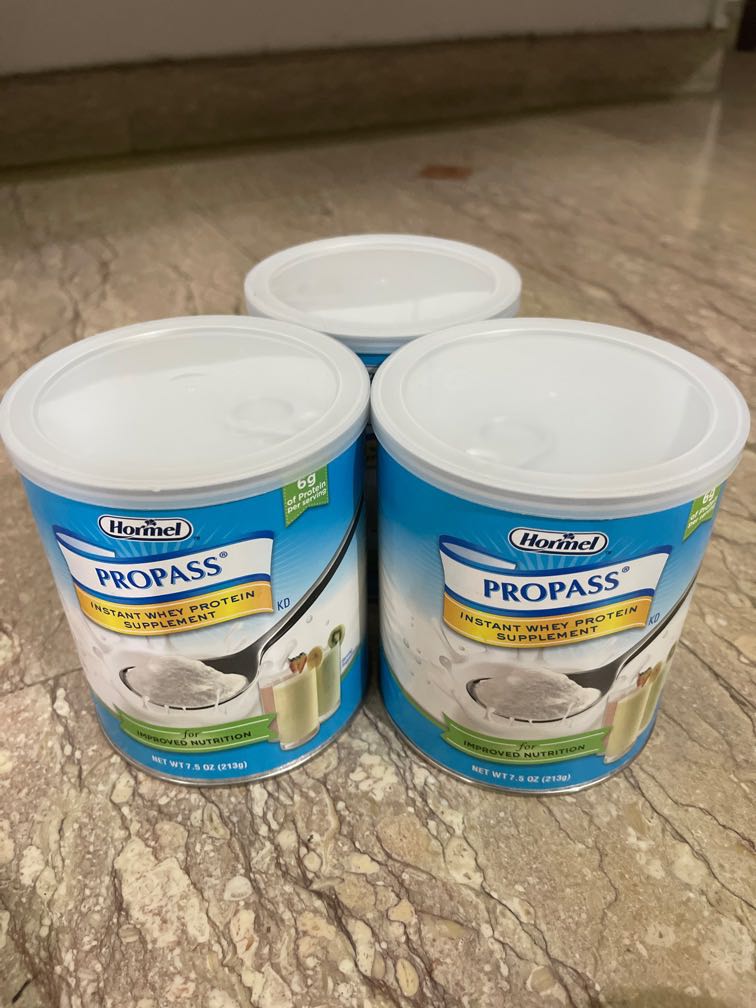 Propass protein x 3 tins (expiry Oct 2022), Health & Nutrition, Health ...