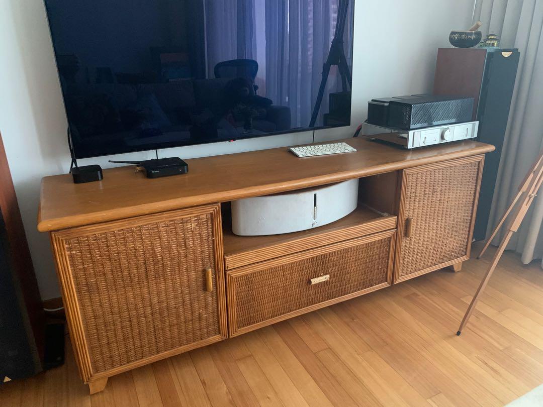 Rattan TV Console, Furniture & Home Living, Furniture, TV Consoles on ...