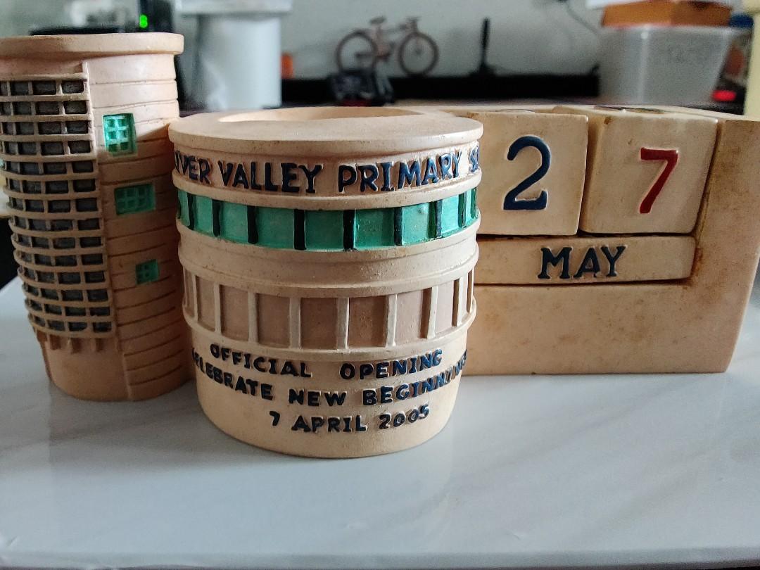 River Valley Primary School Clay Model (Penholder + Calendar), Hobbies ...