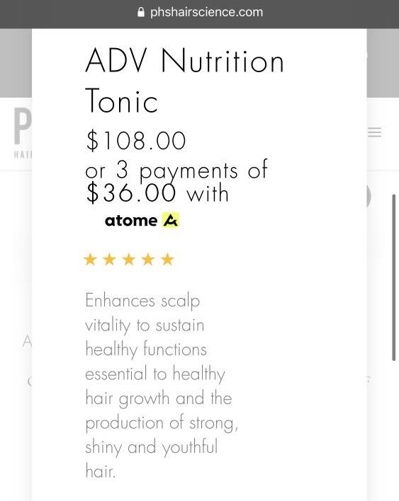 (RTP $120) PHS Hairscience Pro Stem C+ Hair Tonic: Nutrition Tonic, Beauty & Personal Care, Hair ...