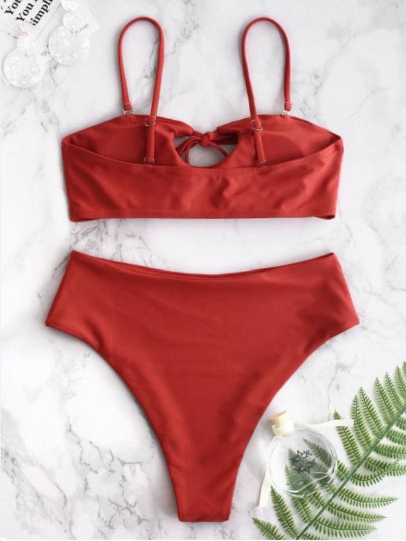 Rust Bikini Highleg Highwaist, Women's Fashion, Swimwear, Bikinis ...