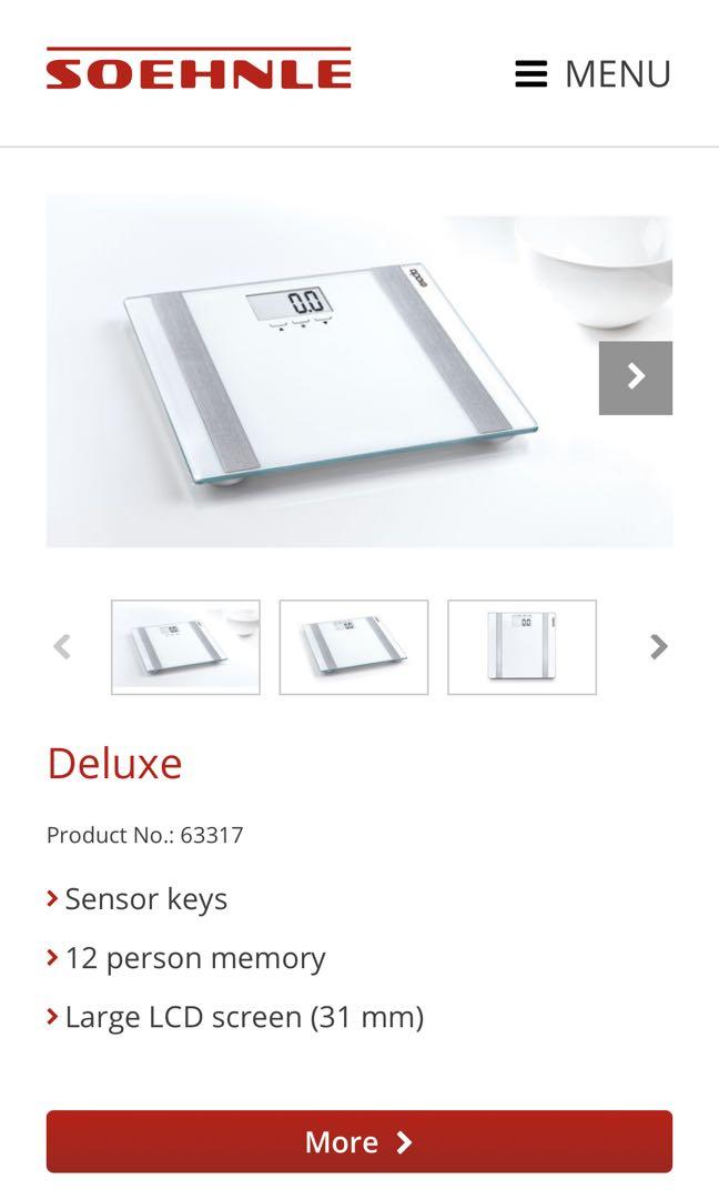 Soehnle Exacta Deluxe body analysis scale, Health & Nutrition, Health ...