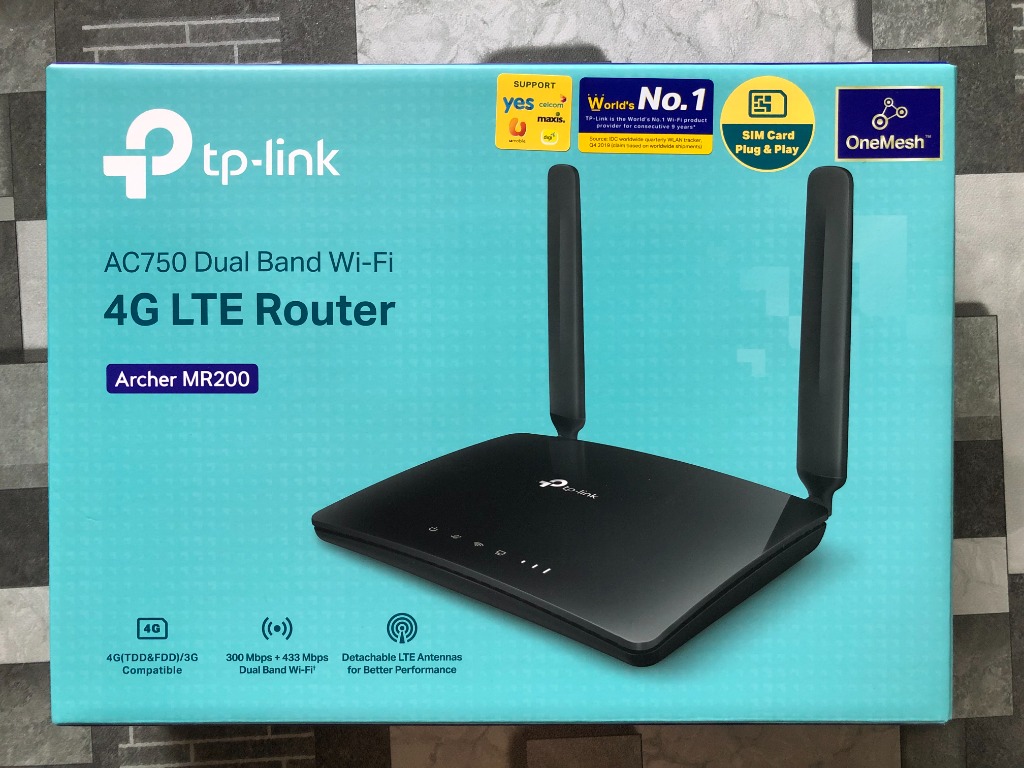 TP-Link Archer MR200 - AC750 Wireless Dual Band 4G LTE WiFi SIM Router ...