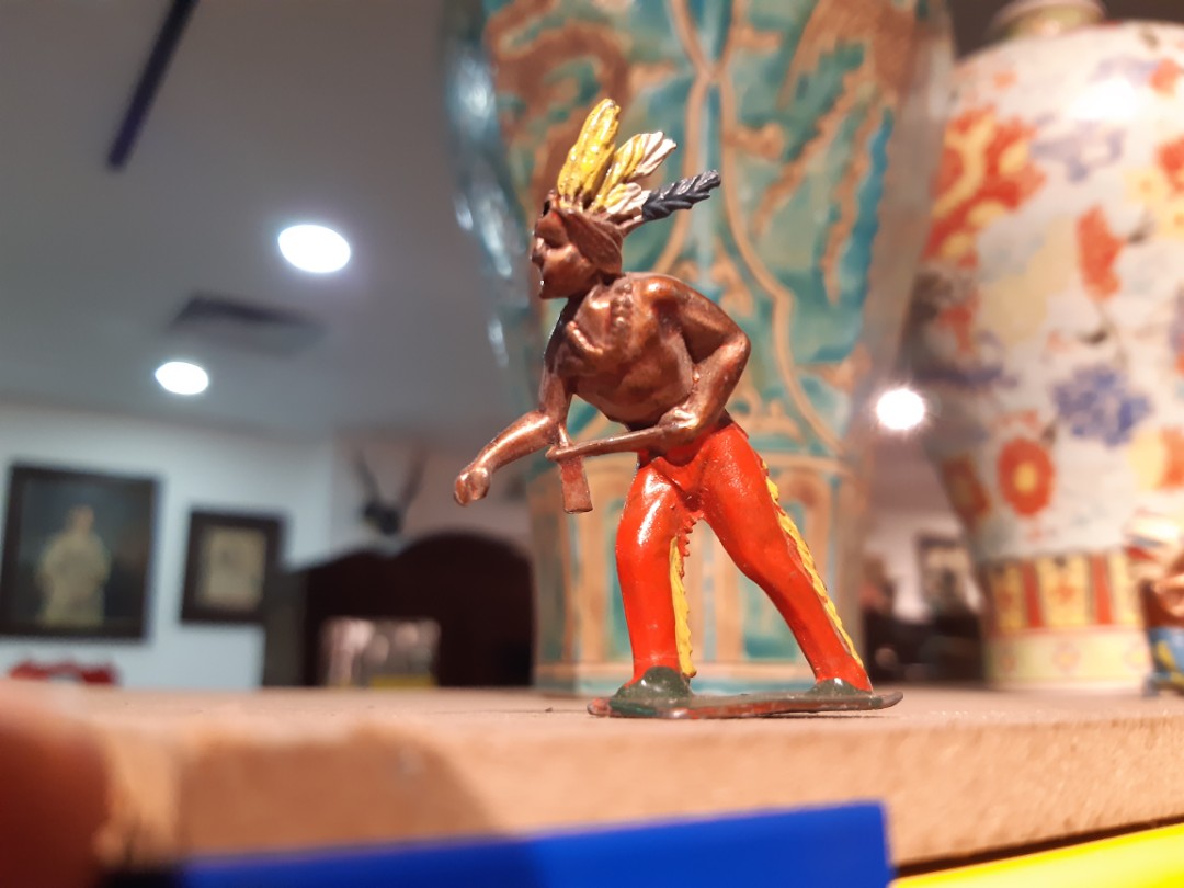 VINTAGE CAST IRON RED INDIAN FIGURE, Hobbies & Toys, Collectibles ...