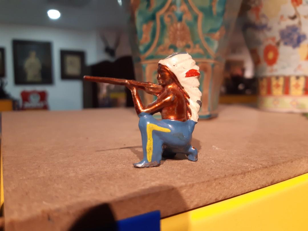 VINTAGE CAST IRON RED INDIAN FIGURE, Hobbies & Toys, Collectibles ...