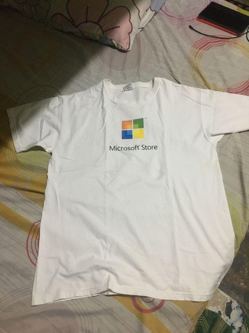 Vintage tech shirt microsoft store, Men's Fashion, Tops & Sets, Tshirts ...