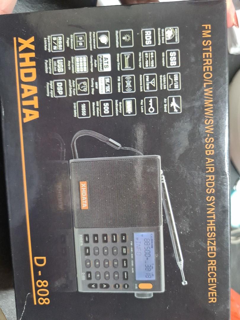 XHDATA D-808 Portable Digital Radio FM stereo/SW/MW/LW SSB RDS Air Band ...
