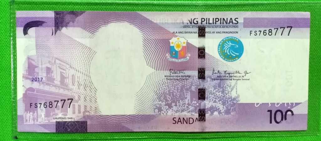 100 Philippine Peso Faceless Error, UNC., Hobbies & Toys, Memorabilia ...