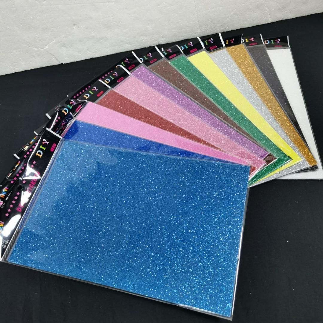 [1 Sheet/ Pack] [STK 03] Foam Sticker | Foam Glitter Sheet | Glitter ...