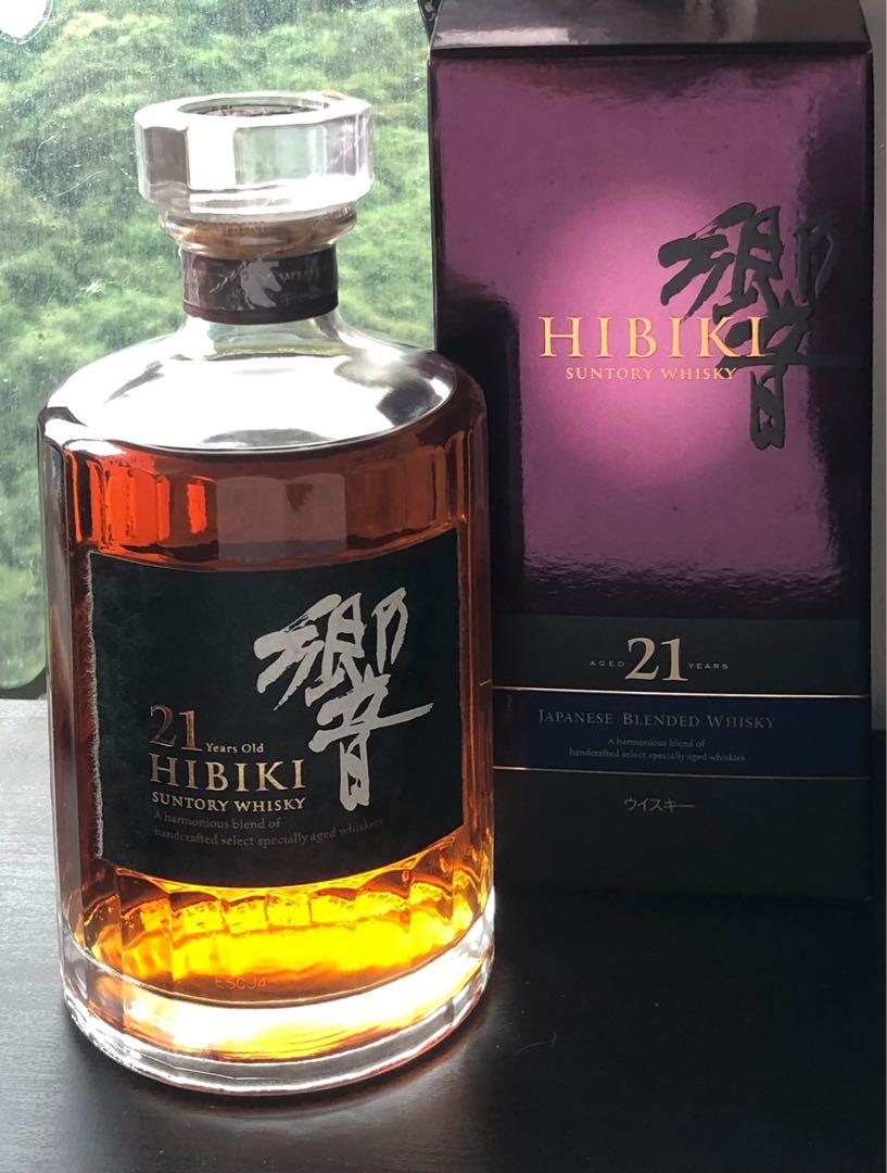 日本 三得利 響 21年 威士忌 700mL（舊版）Suntory Whisky Hibiki 21 Years, 嘢食 & 嘢飲, 酒精飲料 - Carousell