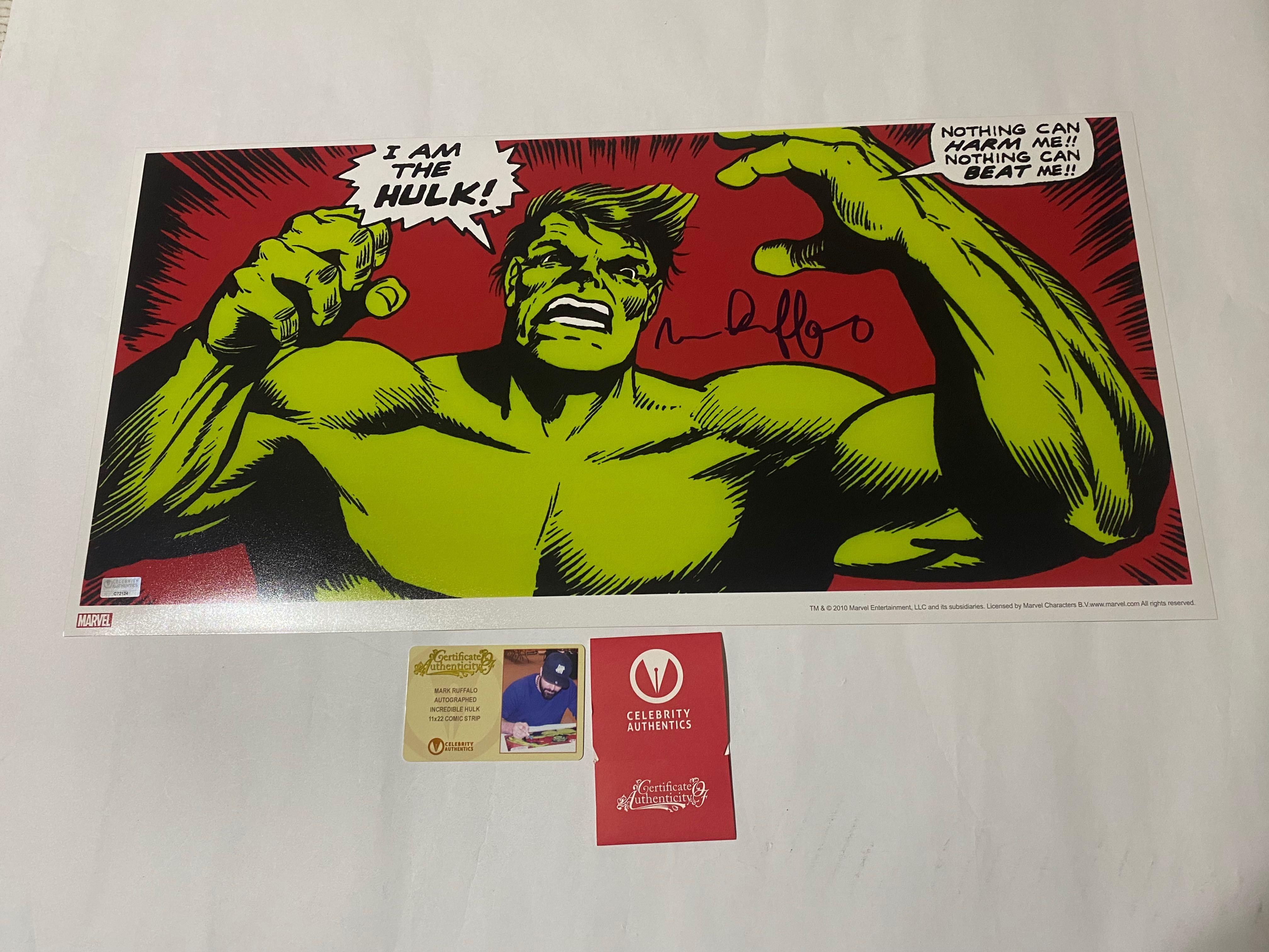 Avengers Marvel The Incredible Hulk Mark Ruffalo Autograph, Hobbies ...
