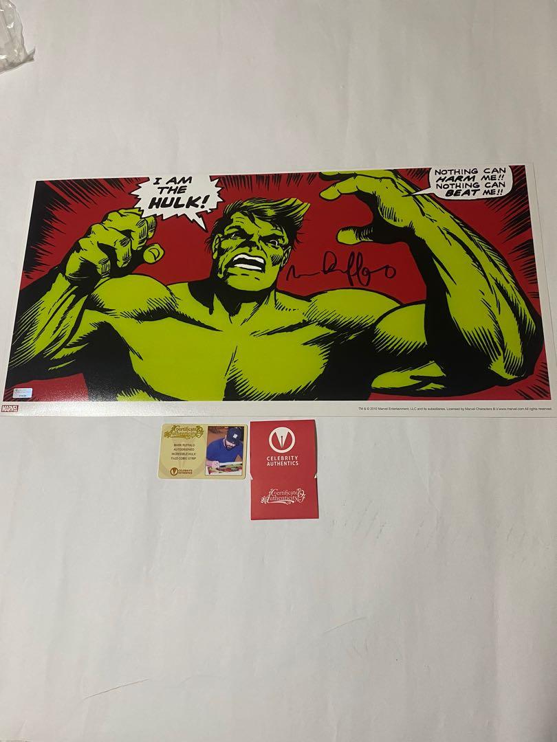 Avengers Marvel The Incredible Hulk Mark Ruffalo Autograph, Hobbies ...