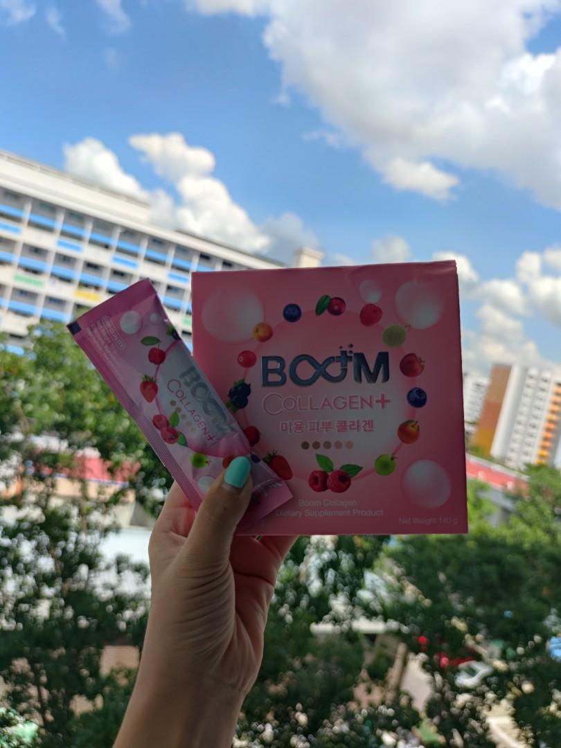 Boom Collagen Plus Brighten Skin Reduce Dark Spot 14 Sachets Per Box ...