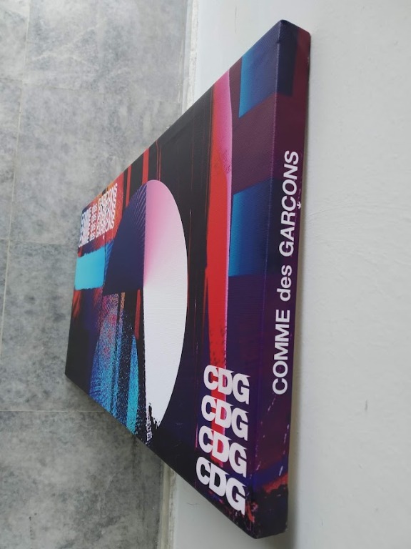 CDG ART SIGN CANVAS WOODEN FRAME COMME DES GARCONS, Furniture & Home ...
