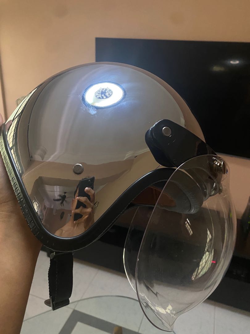Chrome Helmet, Motorcycles, Motorcycle Accessories on Carousell
