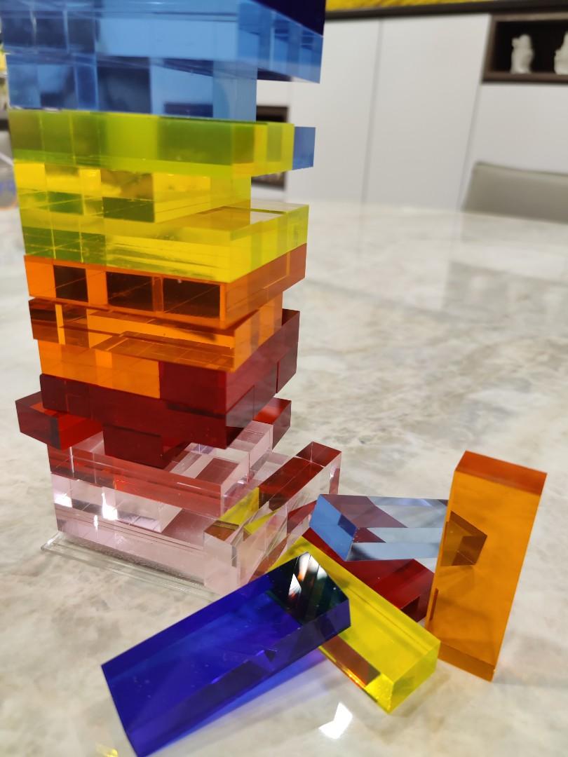Crystal Jenga - Unique transparent acrylic Jenga, Hobbies & Toys, Toys ...