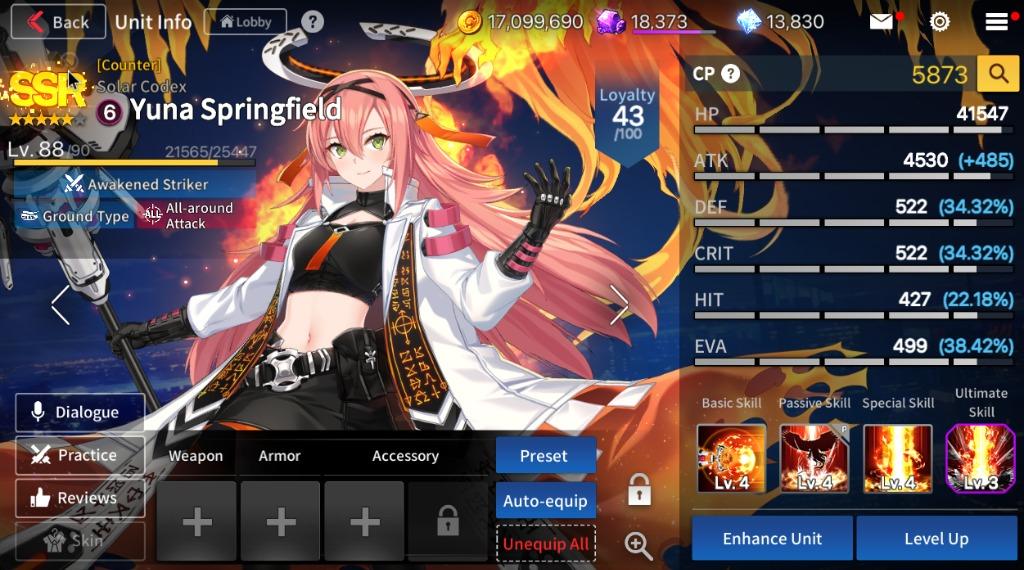 [CS] Awakened Yuna, Hilde, Yoo Mina lvl 47 Counterside SEA account ...