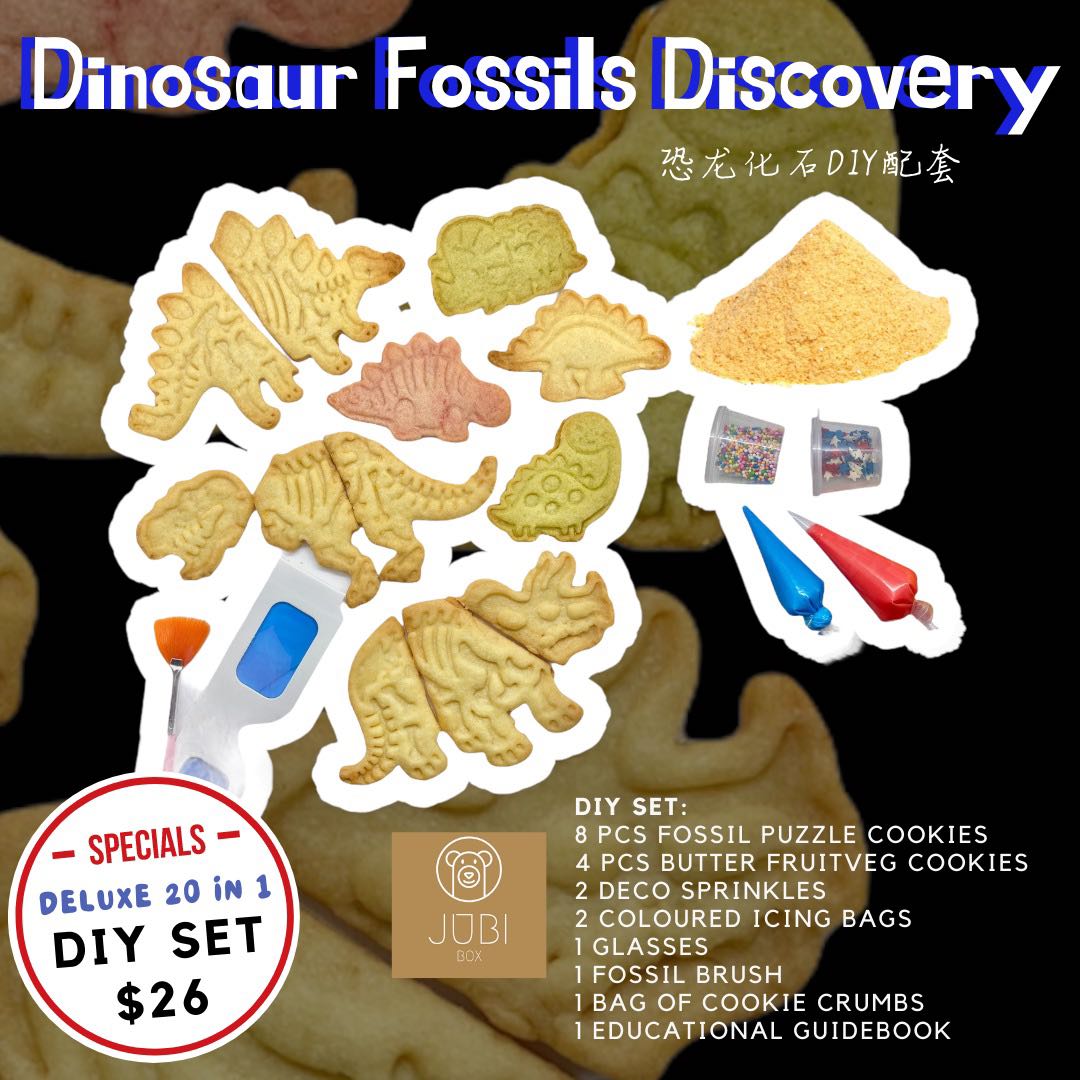 Dino Fossil Discovery Cookies DIY SET, Food & Drinks, Homemade Bakes on ...