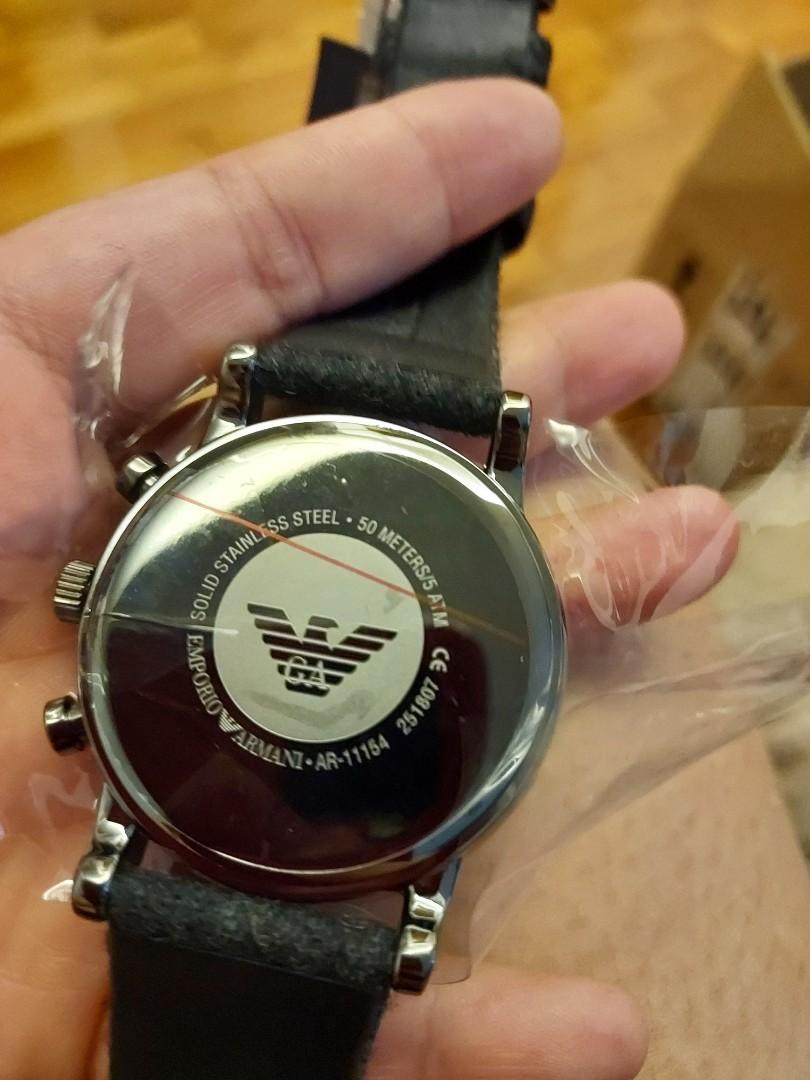 Emporio Armani Luigi Men's Watch in Grey Felt Analogue, Luxury, Watches ...