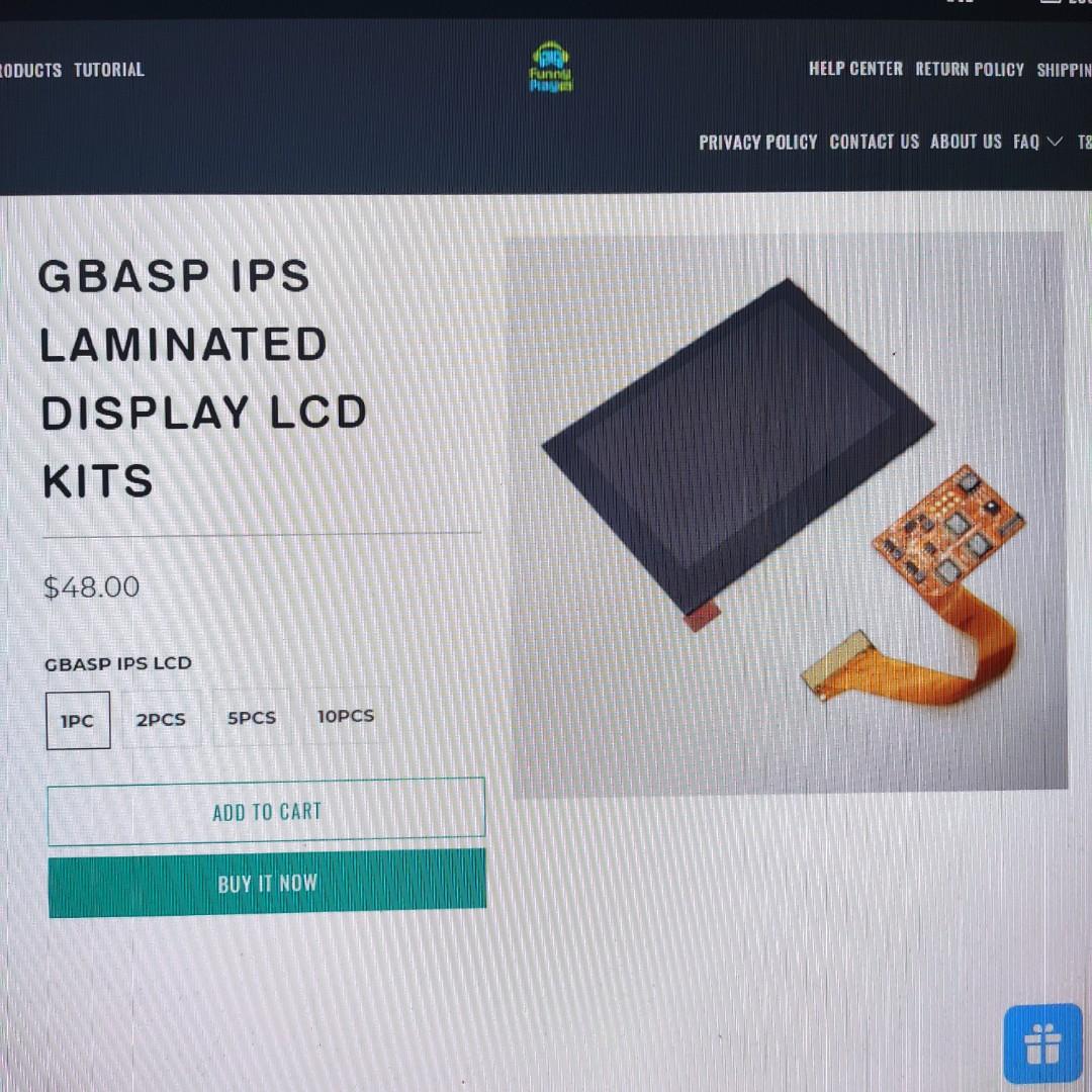 GBA / Gameboy Advance SP with IPS display mod, Video Gaming, Video Game ...