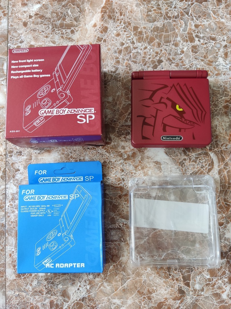 GBA SP Gameboy Advance SP Ags-101 Brighter RUBY with Free Games, Video ...