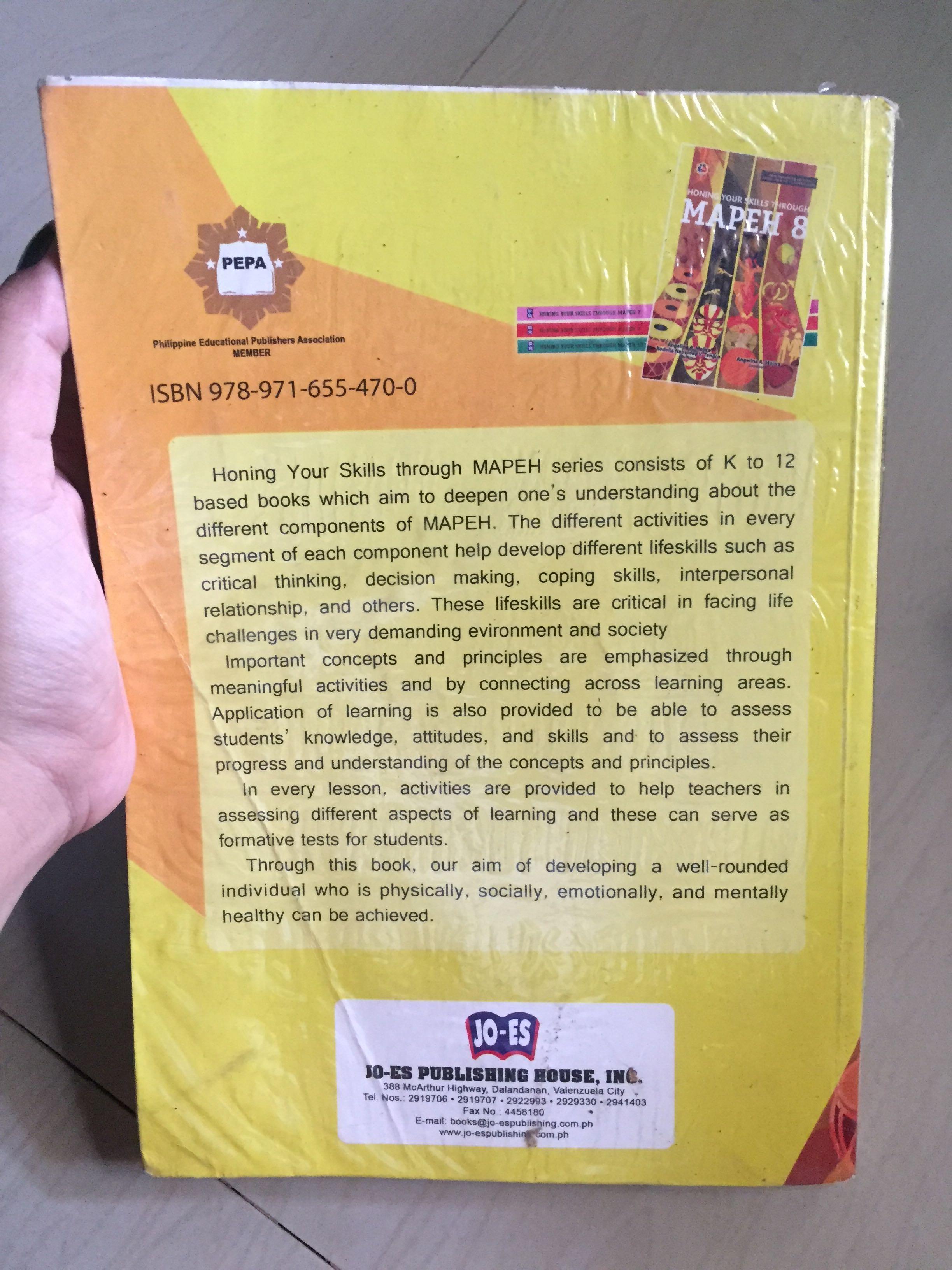 Honing Skills Through MAPEH - Grade 8, Hobbies & Toys, Books & Magazines, Textbooks on Carousell