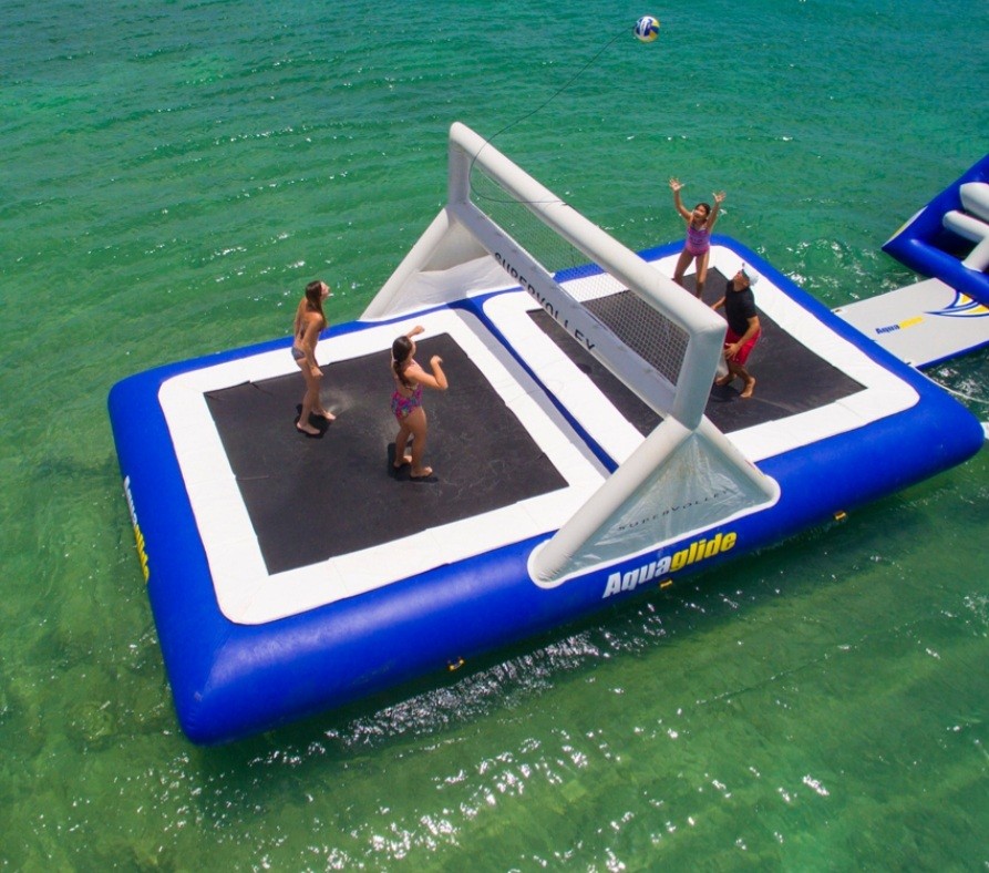 Inflatable VolleyBall Court (pool/sea float), Sports Equipment, Sports ...