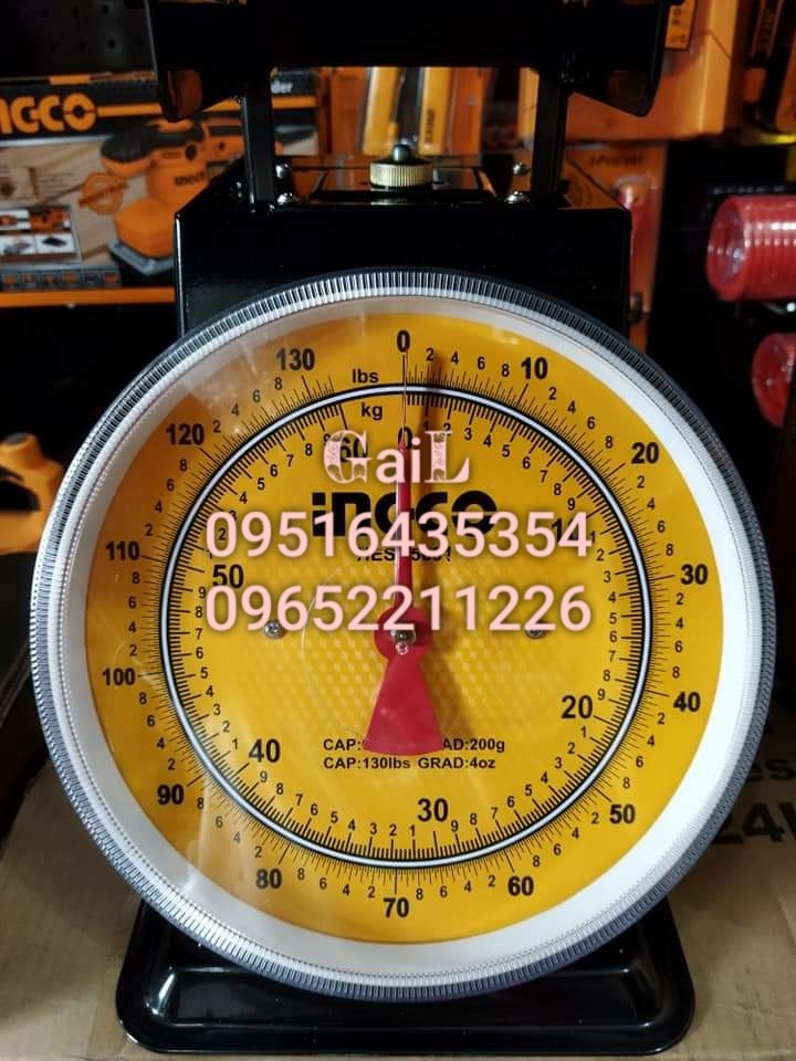 INGCO 60kgs Spring Scale / Manual Weighing Scale (HESA5601), Commercial ...