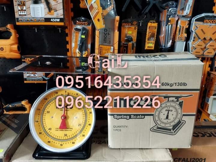 INGCO 60kgs Spring Scale / Manual Weighing Scale (HESA5601), Commercial ...