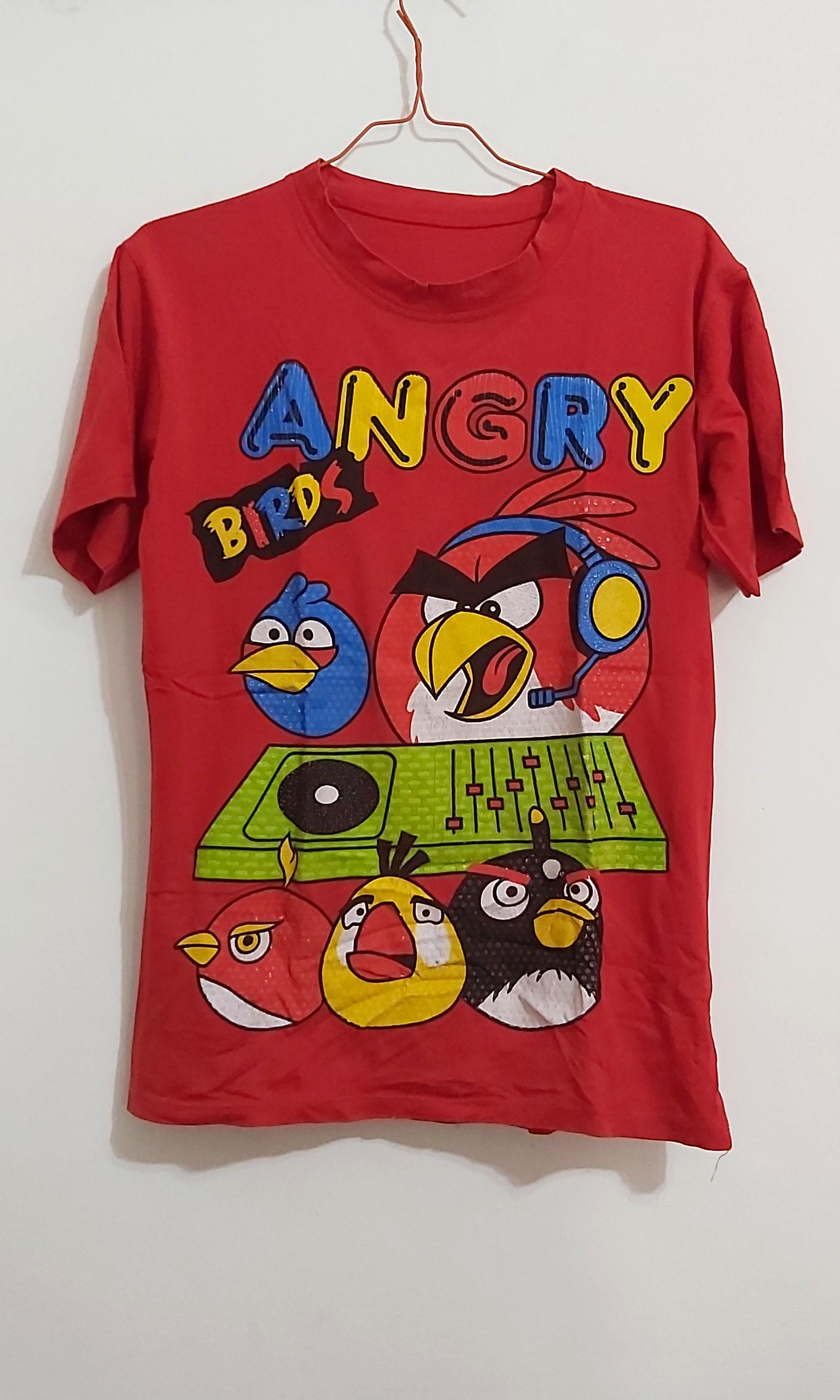 KAOS ANGRY BIRDS LUCU/ KAOS MERAH KARTUN on Carousell