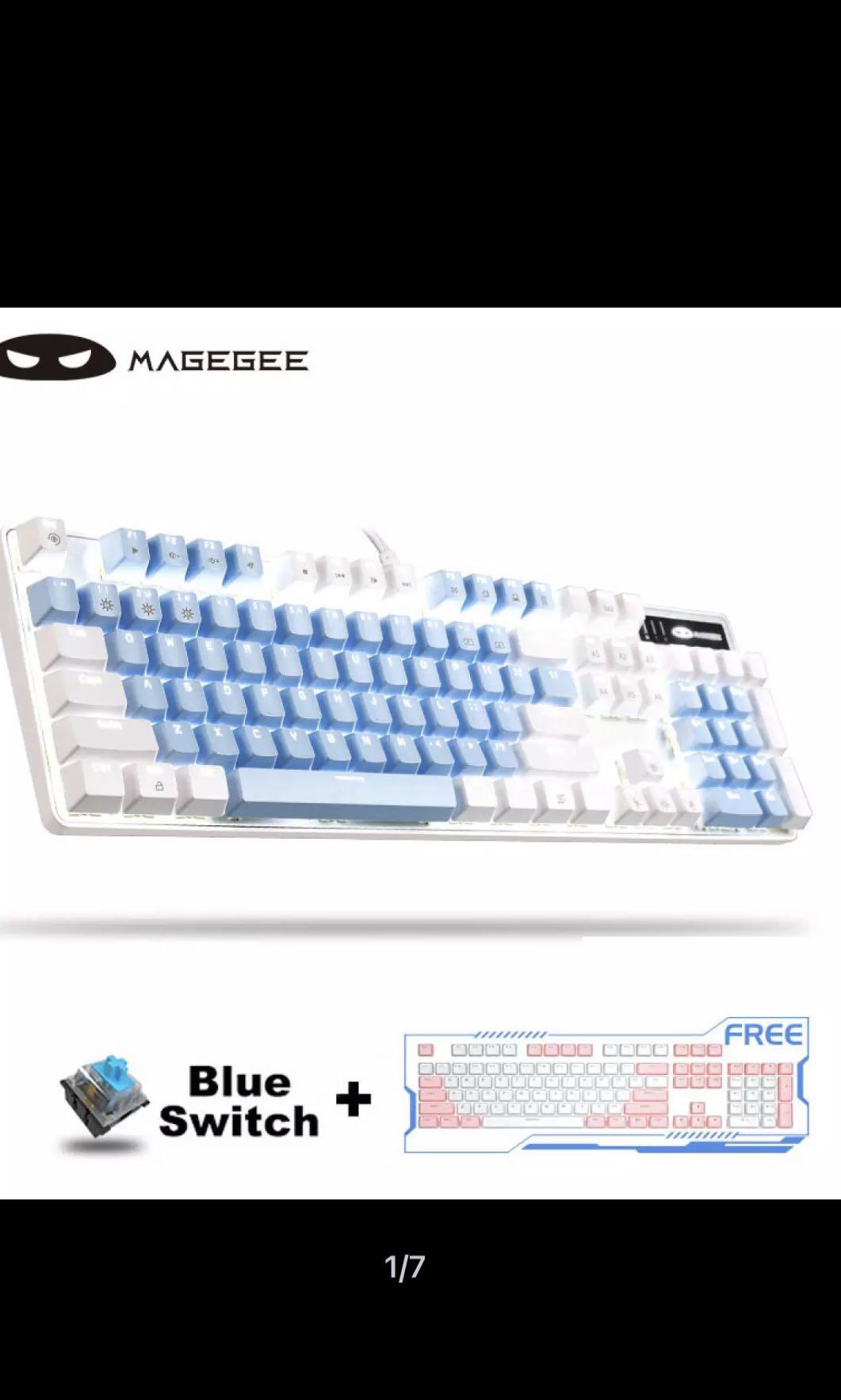 magegee mk-storm mechanical keyboard in blue, Computers & Tech, Parts ...