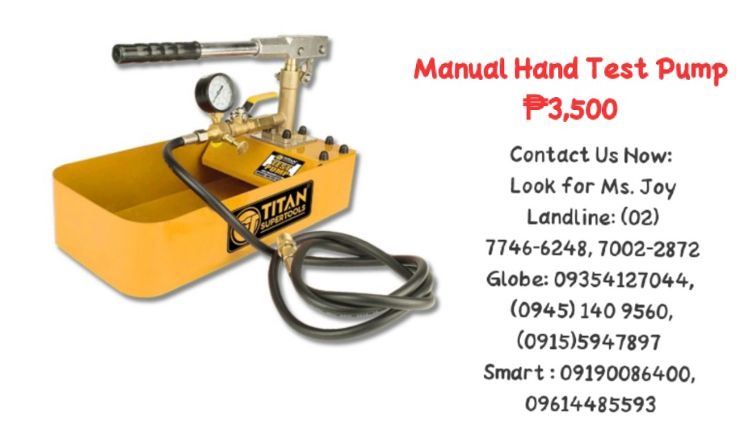 Manual Hand Test Pump, Commercial & Industrial, Construction Tools ...