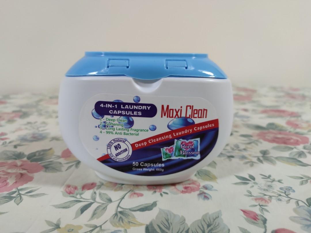 Maxi Clean 4-in-1 Laundry Capsules, Furniture & Home Living, Cleaning ...