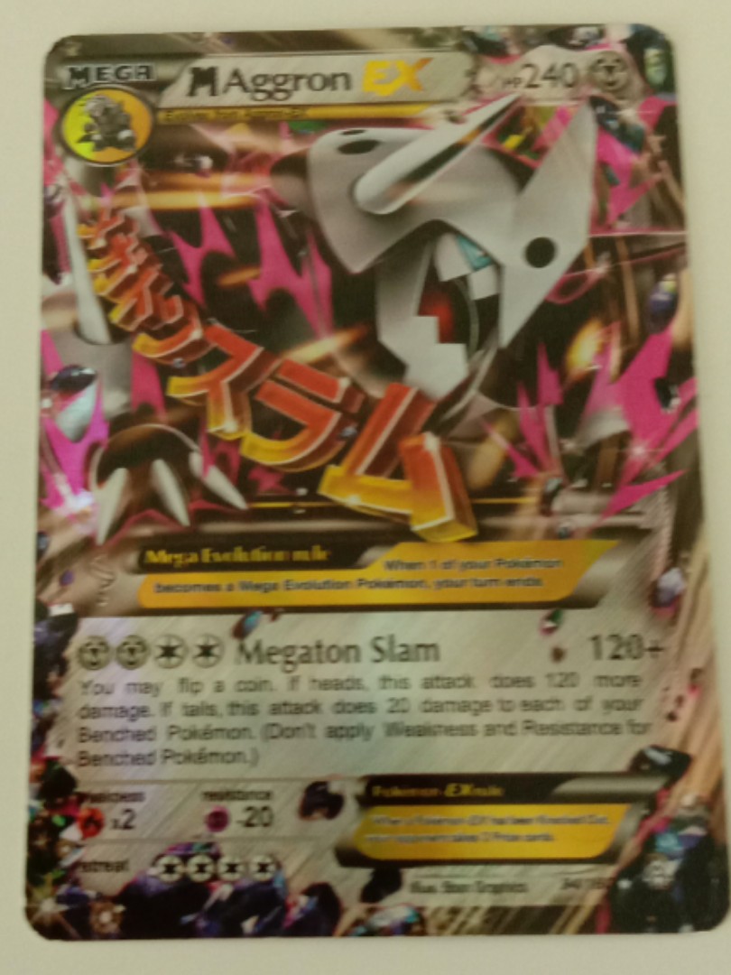 Mega Aggron Ex Pokemon card., Hobbies & Toys, Toys & Games on Carousell