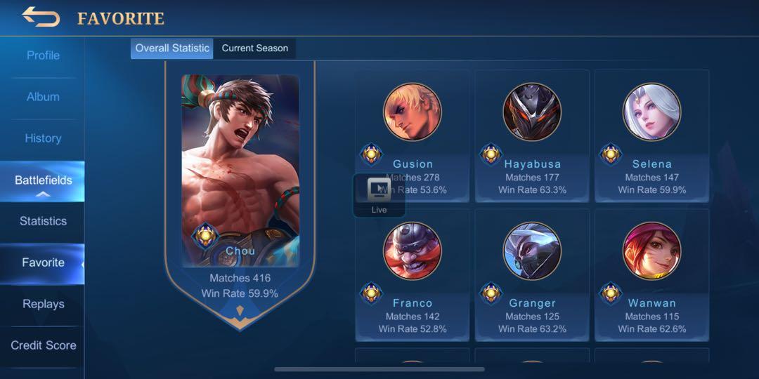 Mobile Legends Account/mlbb account/ml acc/mlbb acc, Video Gaming ...