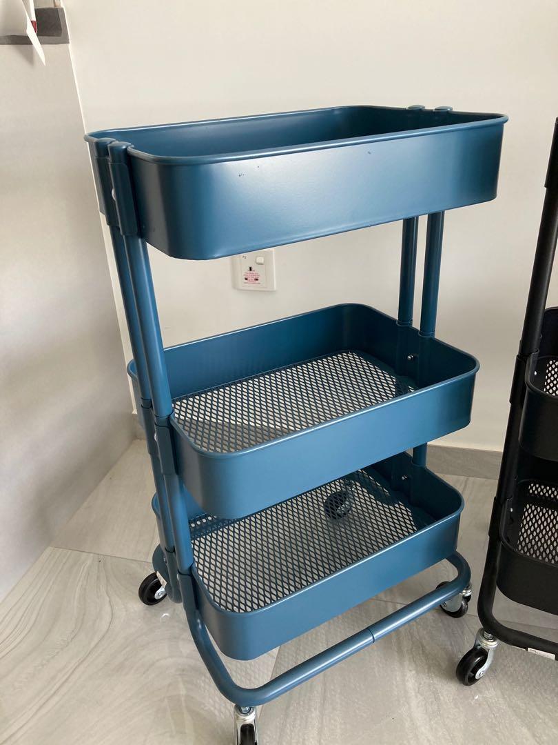 Movable Wheeled Trolley Shelf, Furniture & Home Living, Furniture ...
