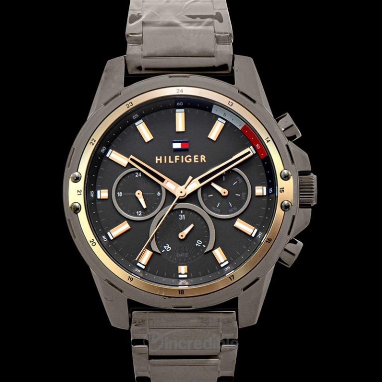 [NEW] Tommy Hilfiger Quartz Grey Dial Stainless Steel Men's Watch ...