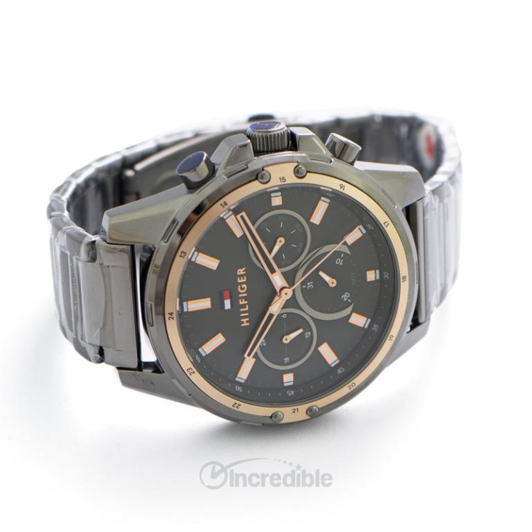 [NEW] Tommy Hilfiger Quartz Grey Dial Stainless Steel Men's Watch ...