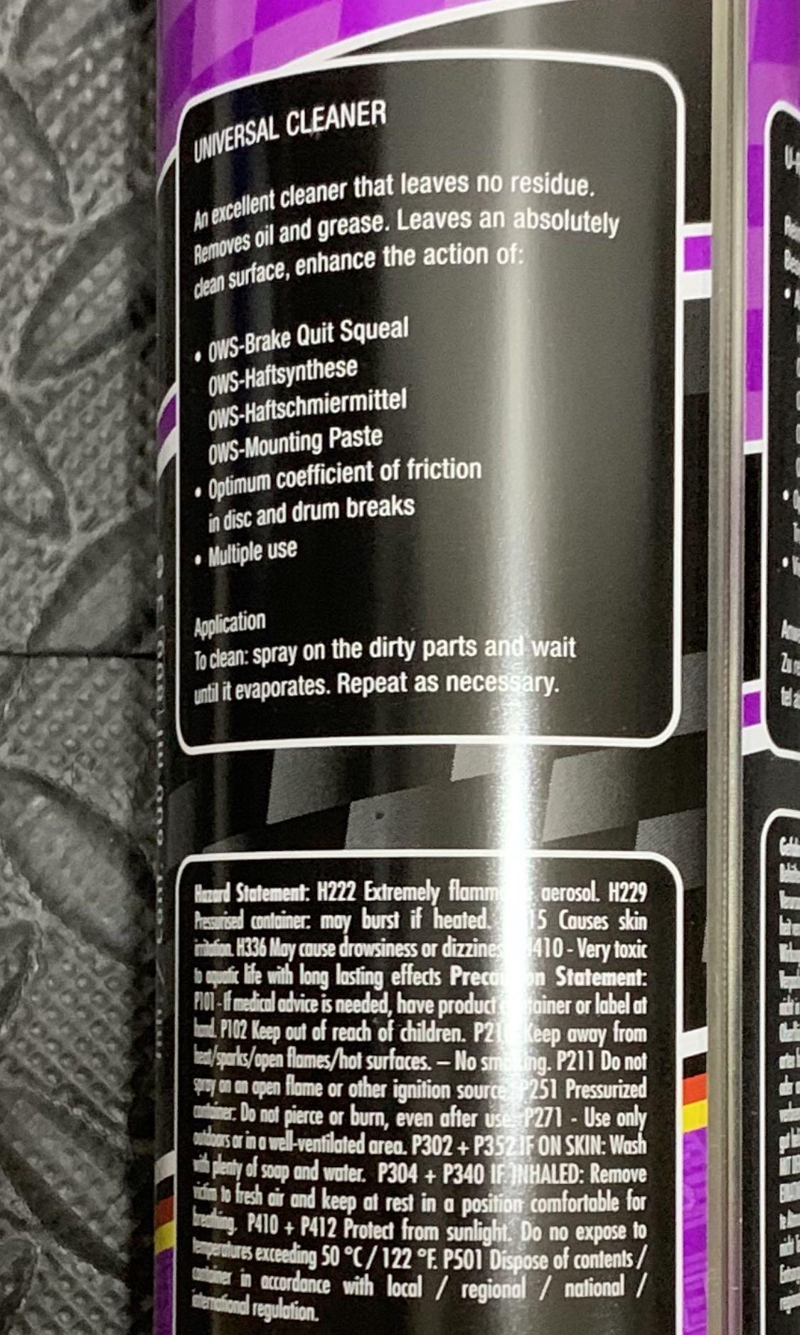 OWS Universal Cleaner 610 ( Degreaser ), Sports Equipment, Bicycles ...