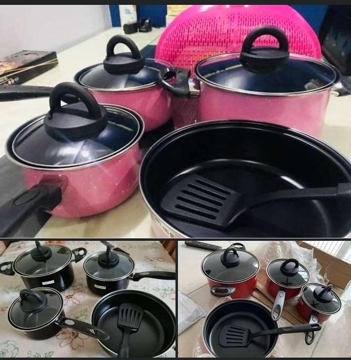 Periuk/Cooking Pots Set 3 Variation /Color (With Free Gift), Furniture ...