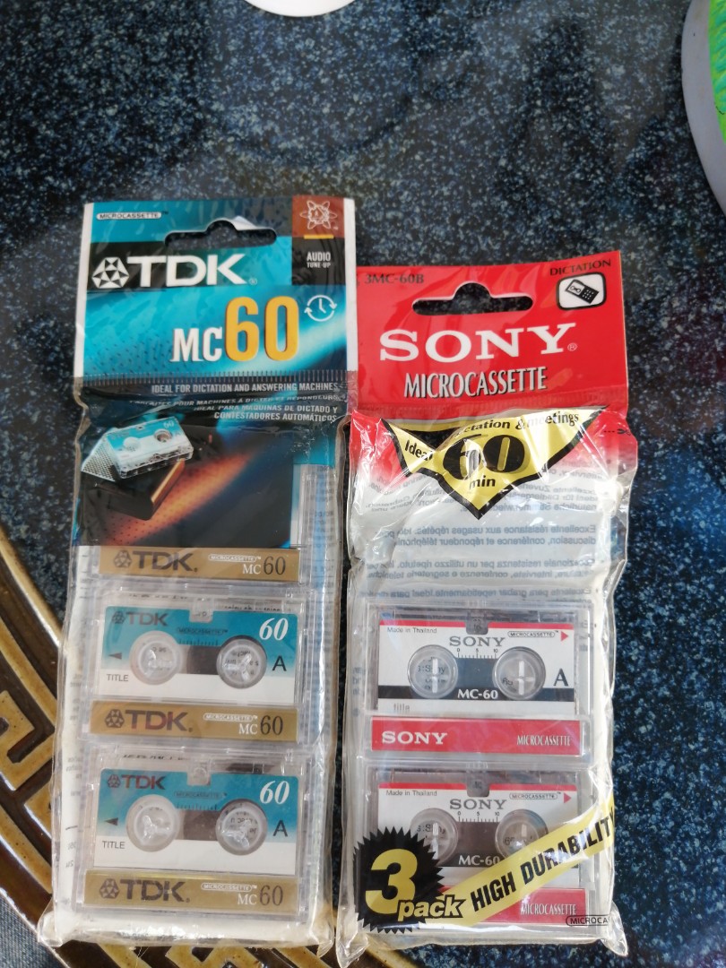 Sony & TDK MicroCassette Tapes - 5pc, Audio, Other Audio Equipment on ...