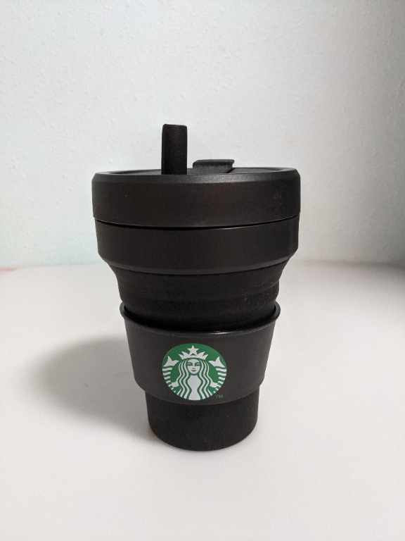 Starbucks 24oz Black Stojo, Furniture & Home Living, Kitchenware ...