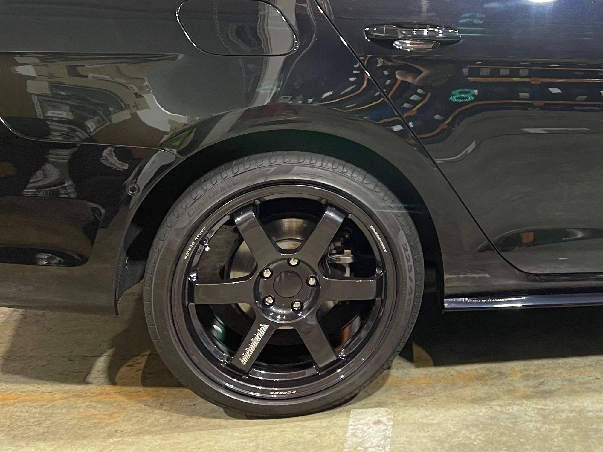 Te37 saga , dark silver, Car Accessories, Tyres & Rims on Carousell