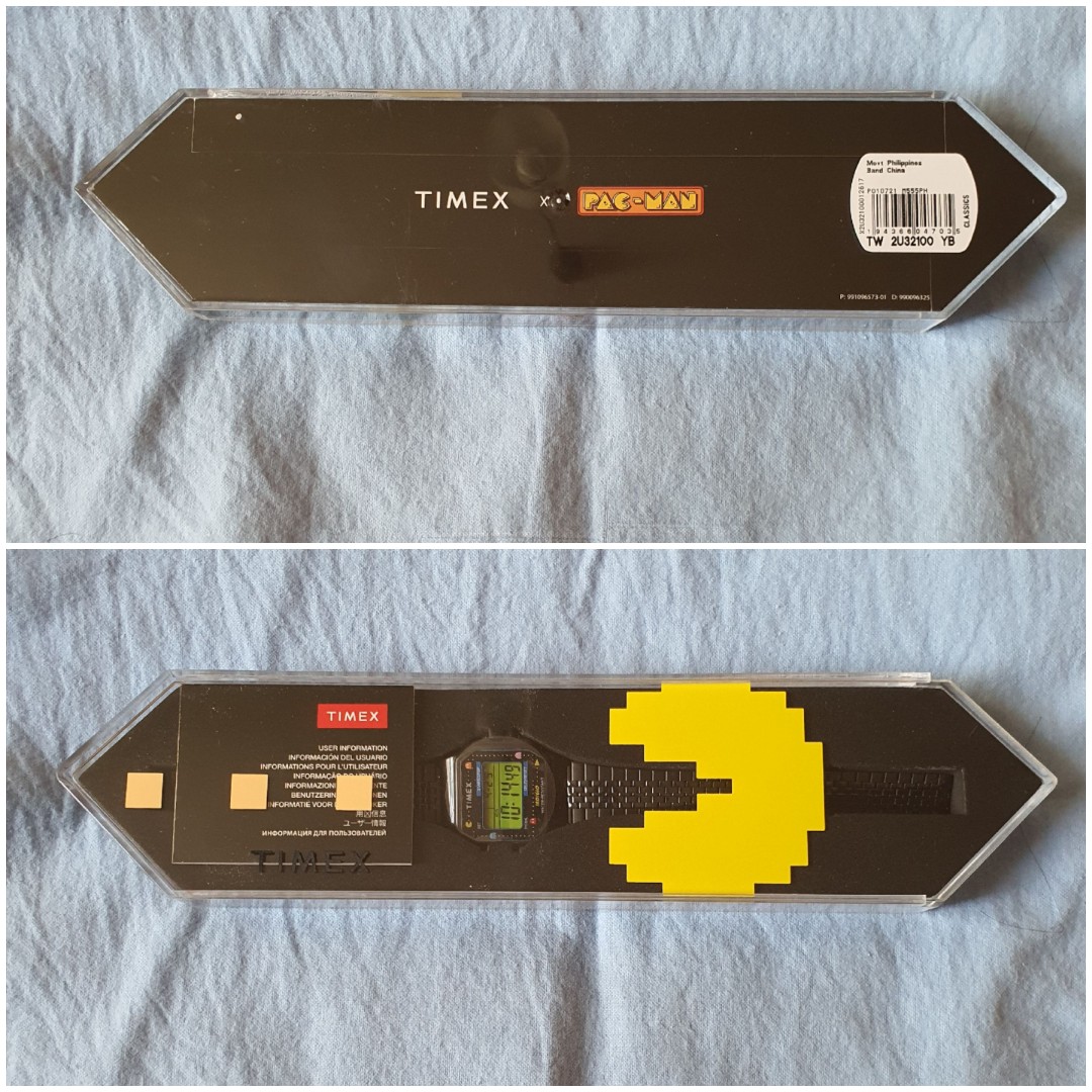 Timex T80 PAC-MAN 34mm Watch Black Stainless Still, Mobile Phones ...