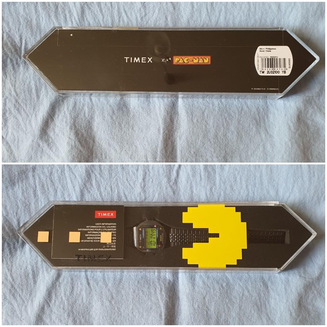 Timex T80 PAC-MAN 34mm Watch Black Stainless Still, Mobile Phones ...