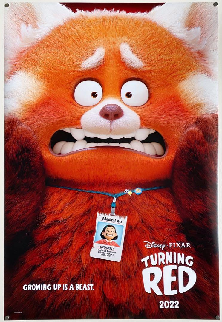 Turning Red Original Double-sided Movie Poster 27x40, Hobbies & Toys ...